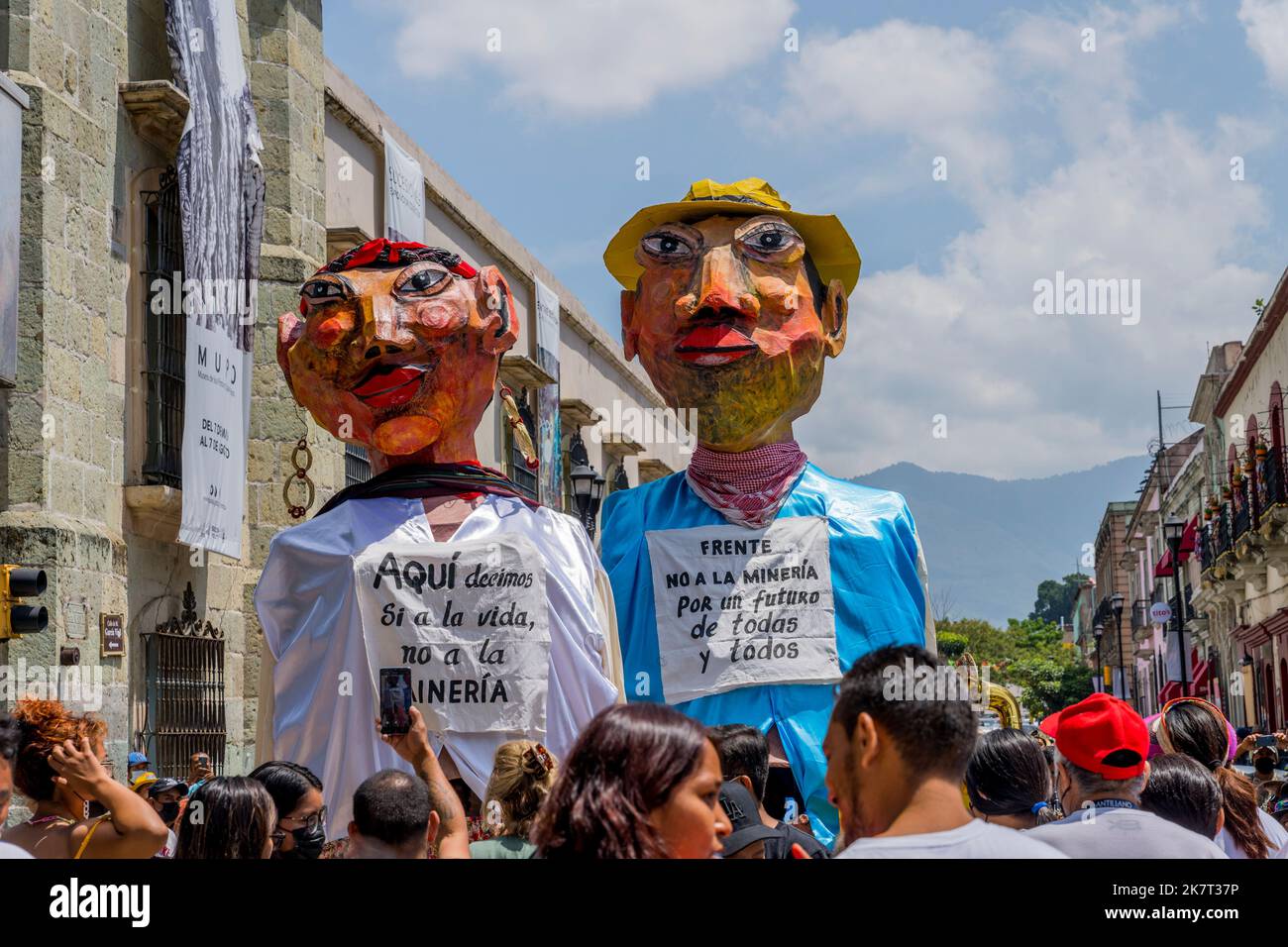 People from a village protesting against a mining company in the ...