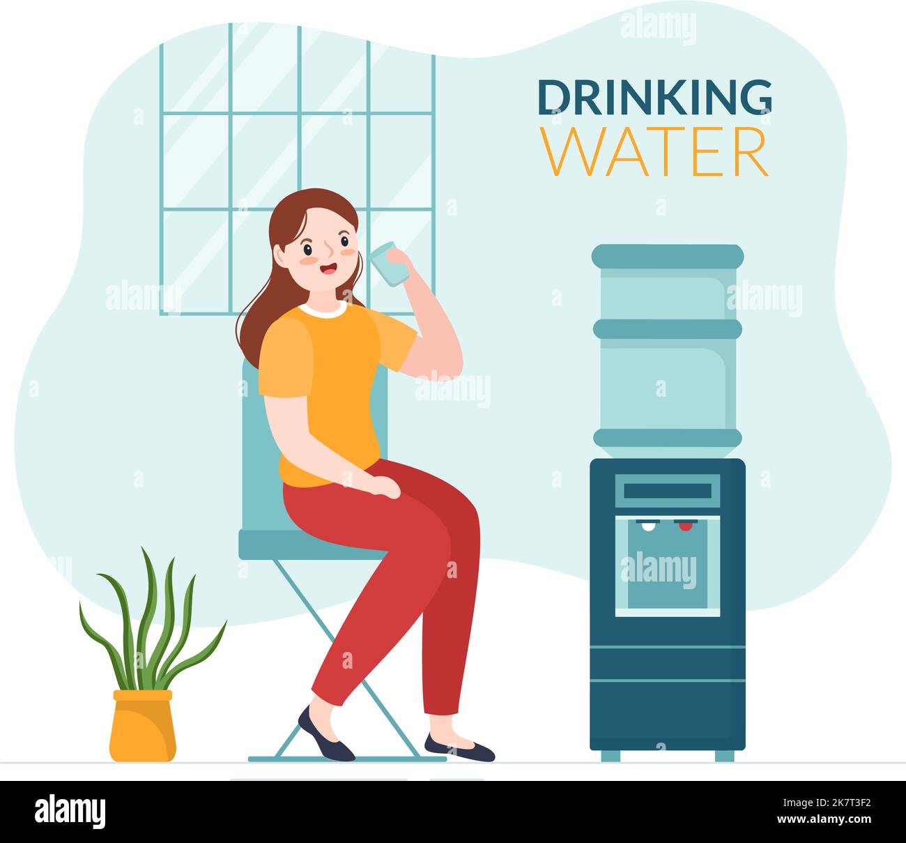 People Drinking Water From Plastic Bottles and Glasses with Pure Clean ...