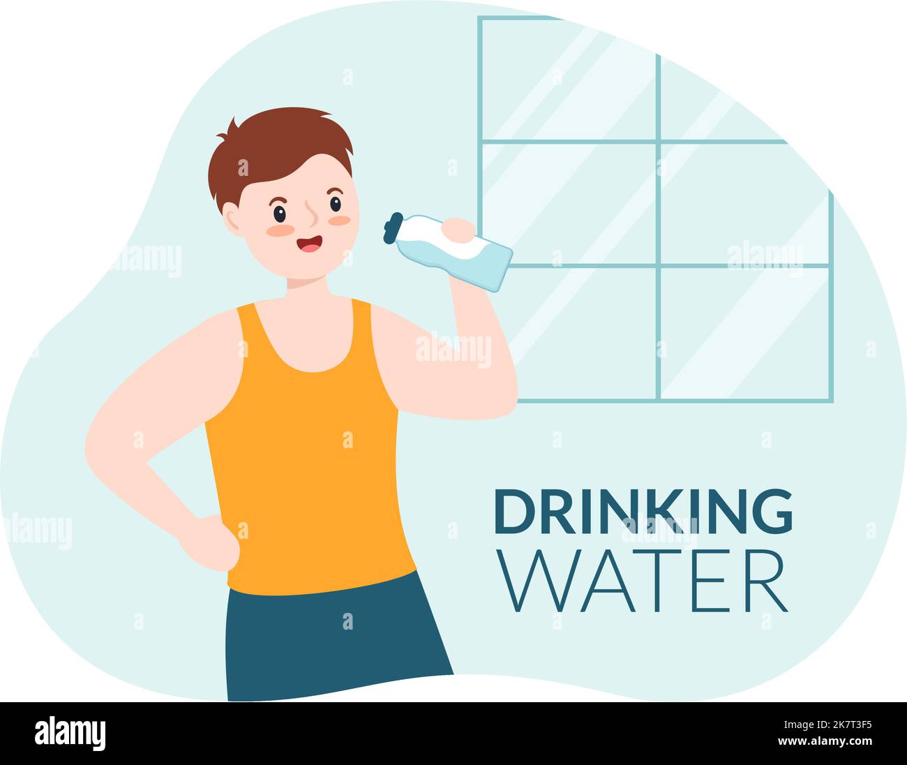 People Drinking Water From Plastic Bottles and Glasses with Pure Clean ...