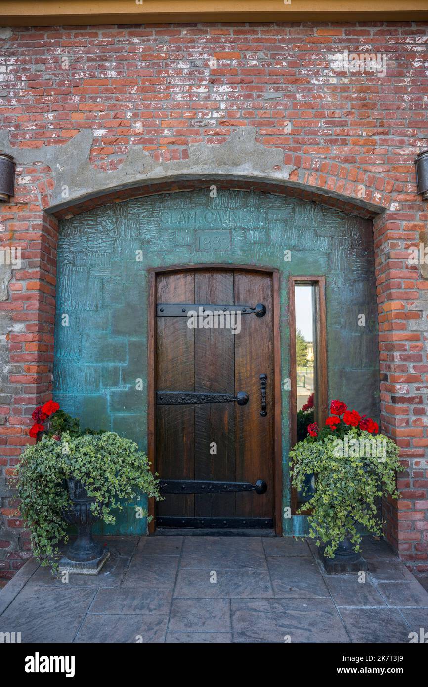 The front door of the former Clam Cannery (1885) in Port Townsend ...