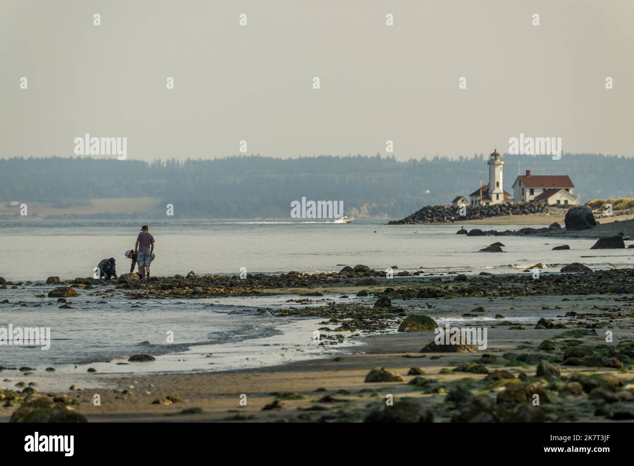 People on the beach at Fort Worden Historical State Park in Port ...