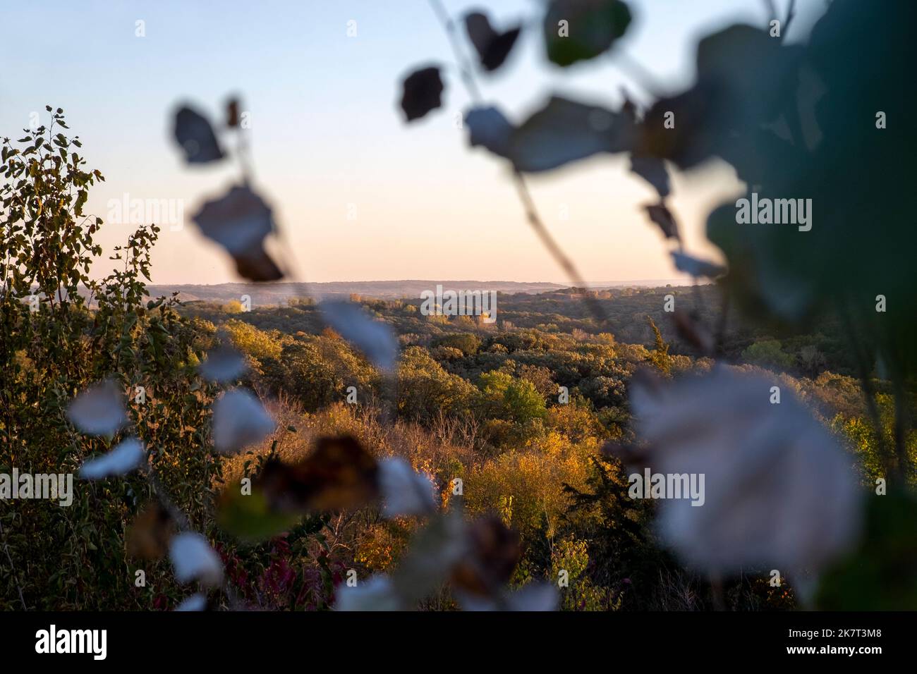 Autumn light in the Loess Hills of western Iowa, USA Stock Photo - Alamy