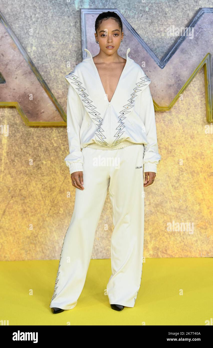 Quintessa Swindell at the Black Adam UK Premiere, on October 18, 2022 ...