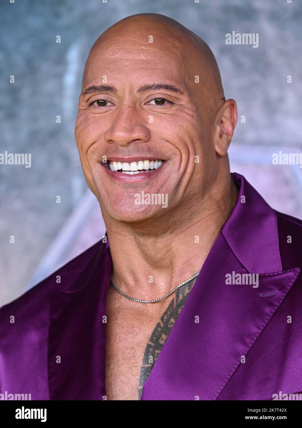 Dwayne Johnson at the Black Adam UK Premiere, on October 18, 2022 in ...