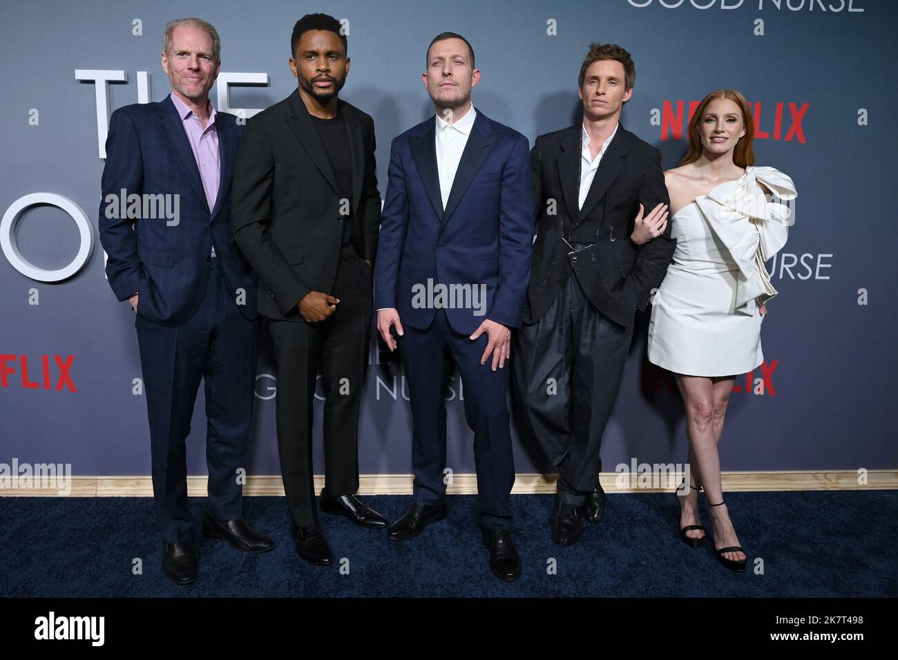 L-R) Noah Emmerich, Nnamdi Asomugha, Tobias Lindholm, Eddie Redmayne ...