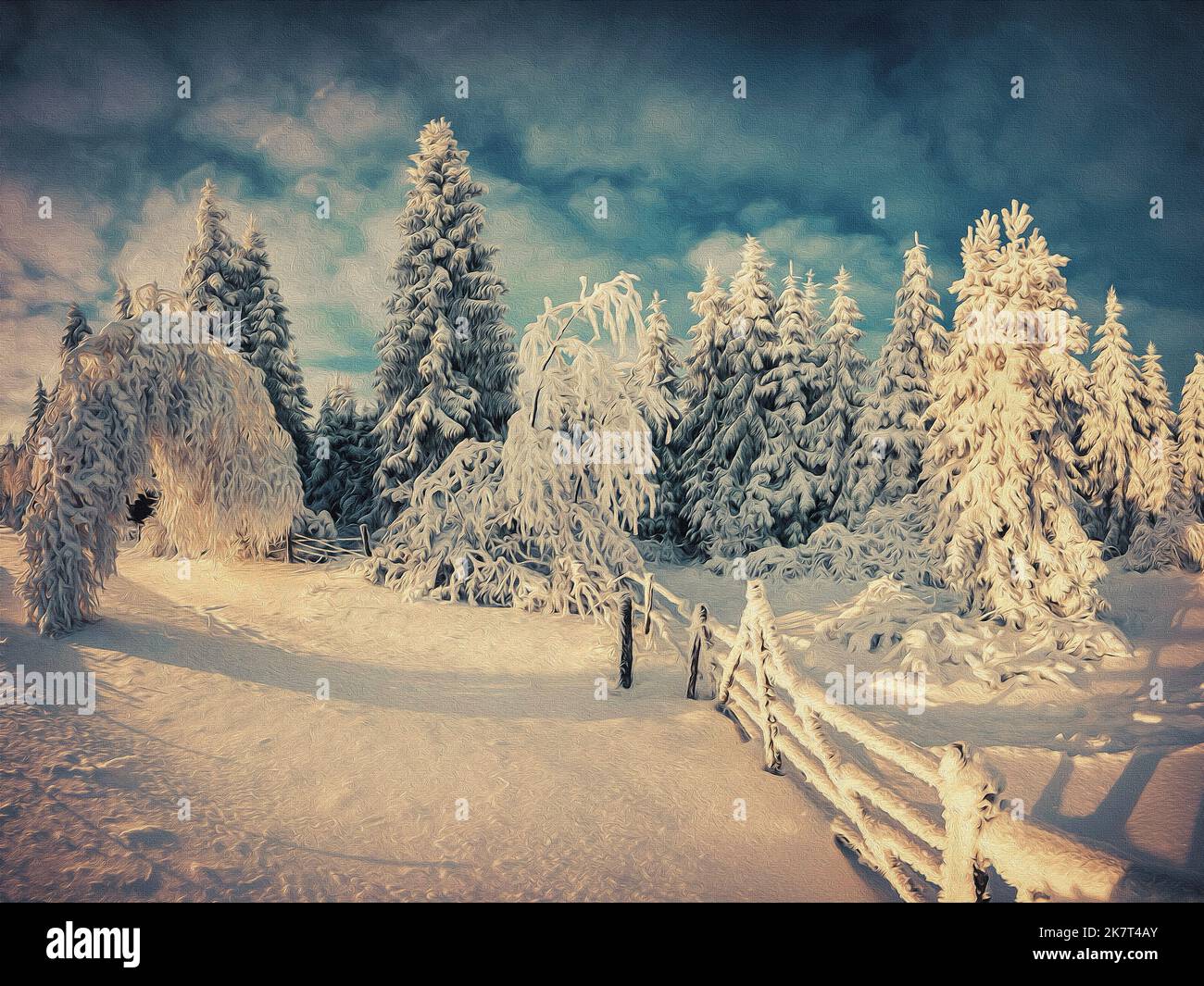 Colorful outdoor scene, Happy New Year celebration concept. Beauty of ...