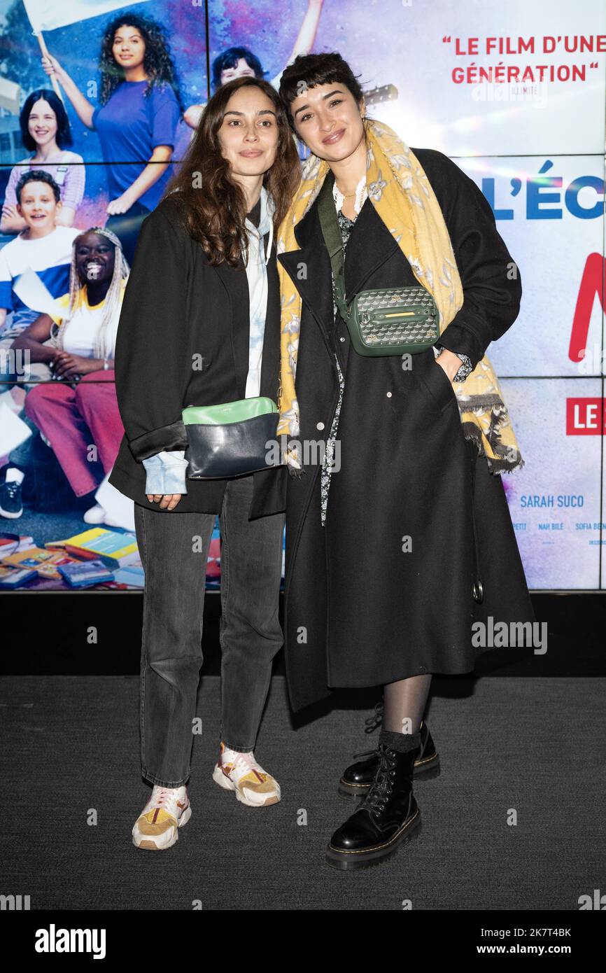 Alka Balbir and Shirine Boutella attend the L ecole est a nous Premiere ...