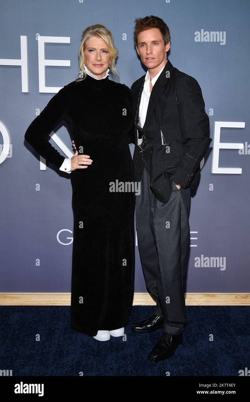 (L-R) Amy Loughren and Eddie Redmayne attend the special screening of ...