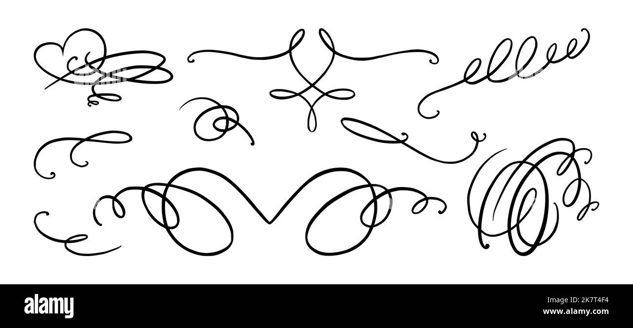 Flourish ornament as monogram or divider for wedding invitations and ...