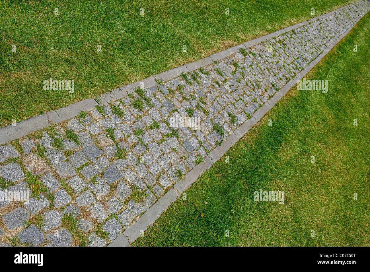 Paved walkway green lush hi-res stock photography and images - Alamy
