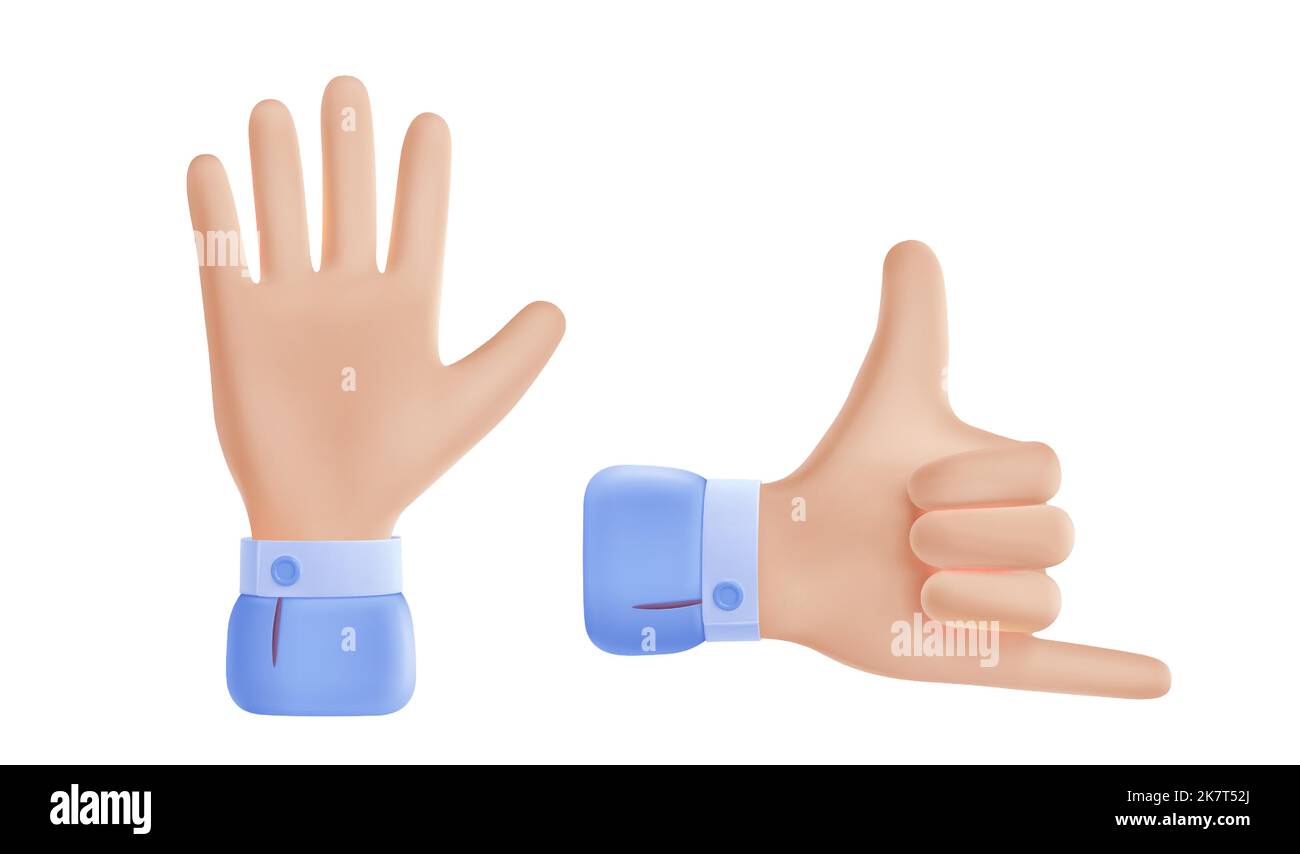 Greeting and bye hand gesture, call me sign. Icons of surf greeting ...