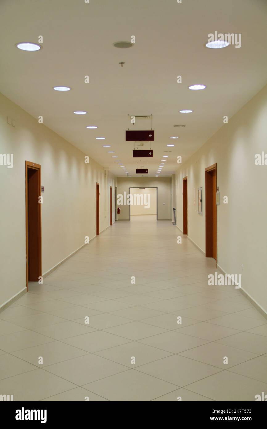 Corridor in a modern building Stock Photo - Alamy