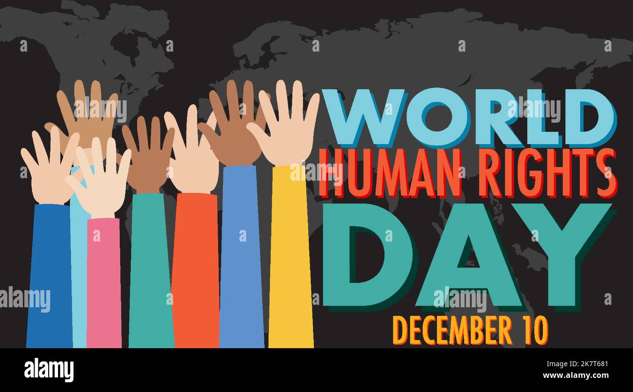 World Human Rights Day Poster Design illustration Stock Vector Image ...