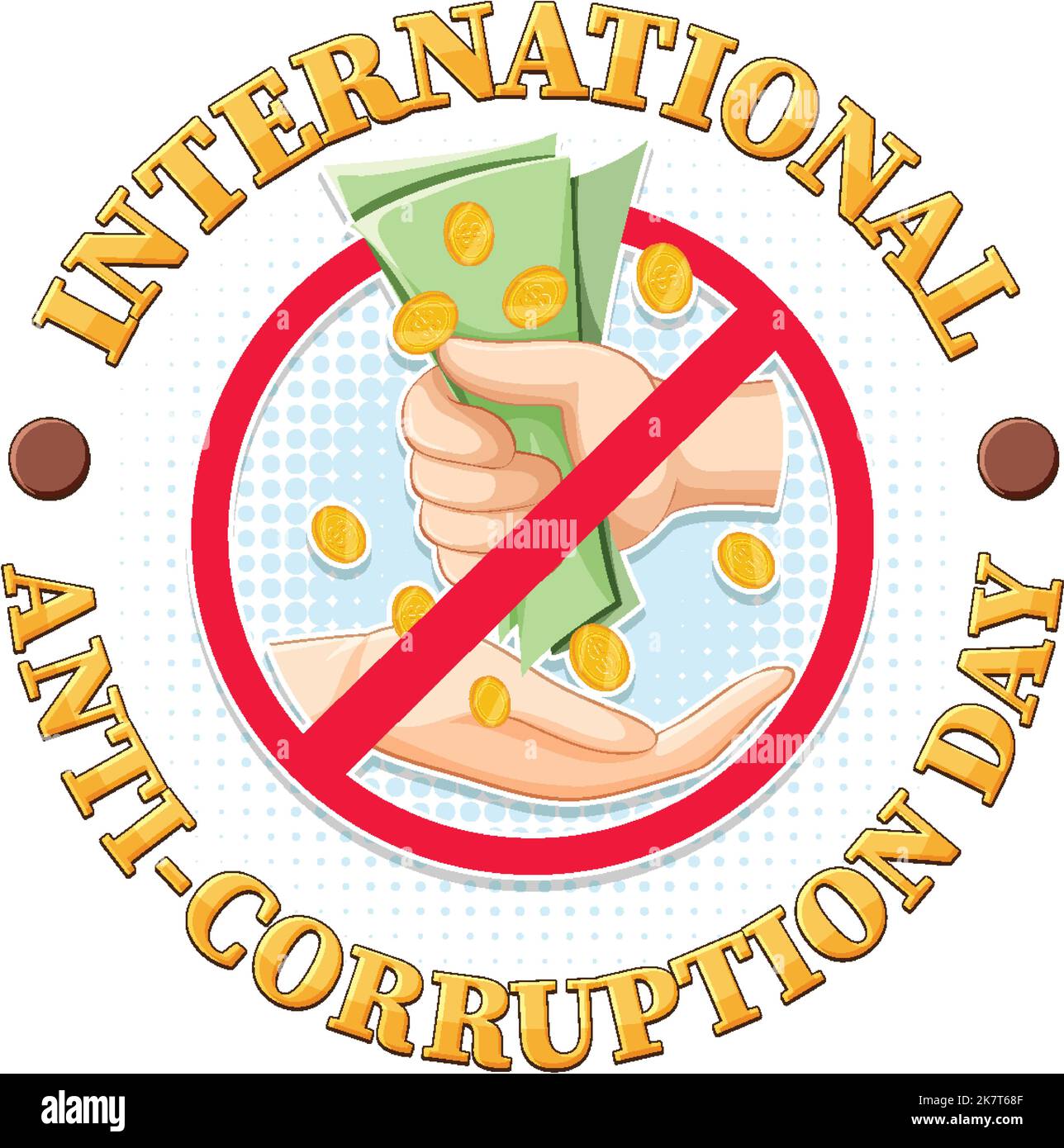 International Anti Corruption Day Poster Design illustration Stock ...