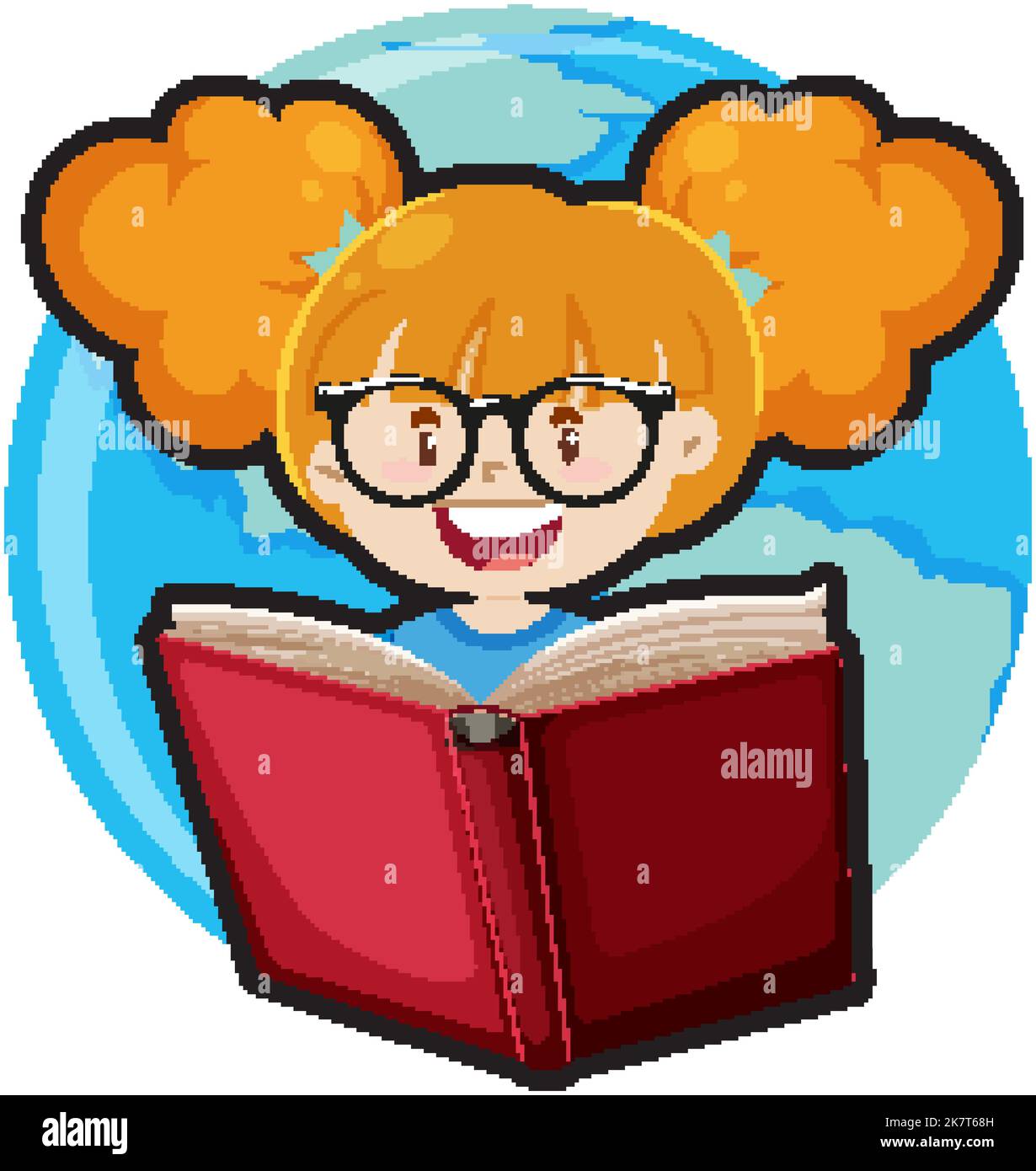 Cartoon student girl reading a book illustration Stock Vector Image ... Cartoon student girl reading a book illustration Stock Vector Image ...