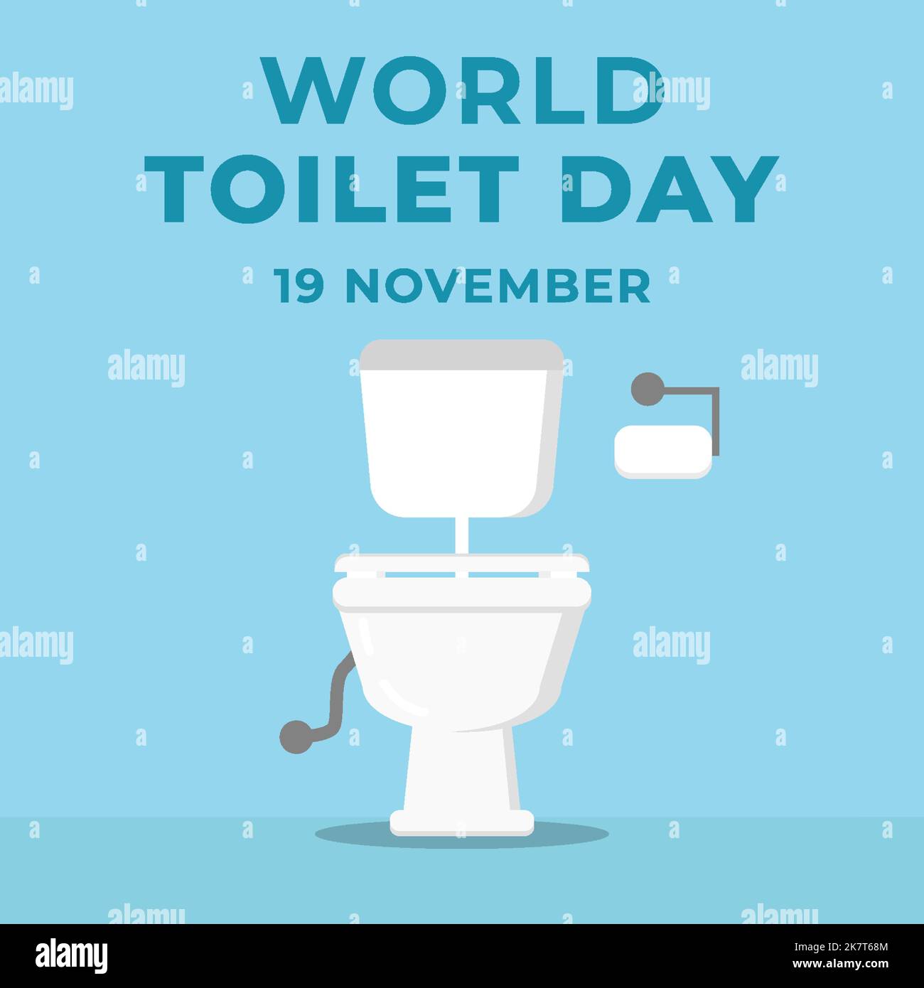 flat design world toilet day illustration Stock Vector Image & Art - Alamy