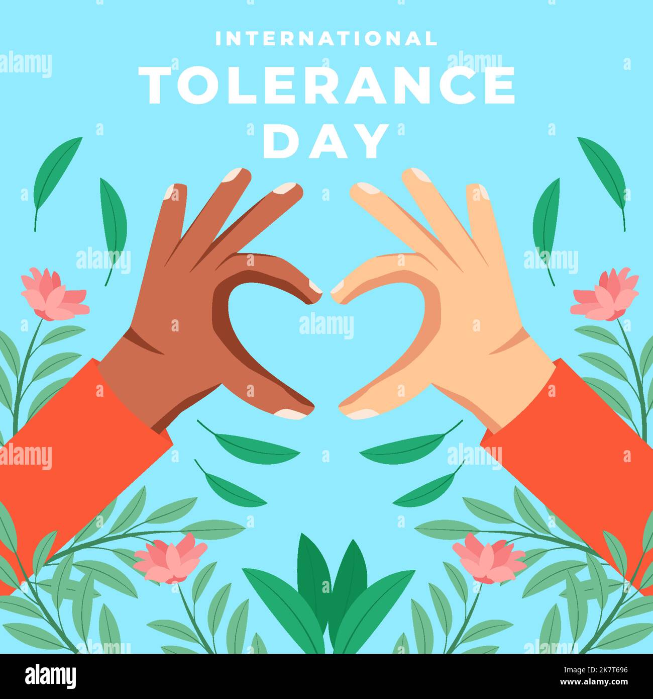 flat design international tolerance day illustration Stock Vector Image ...