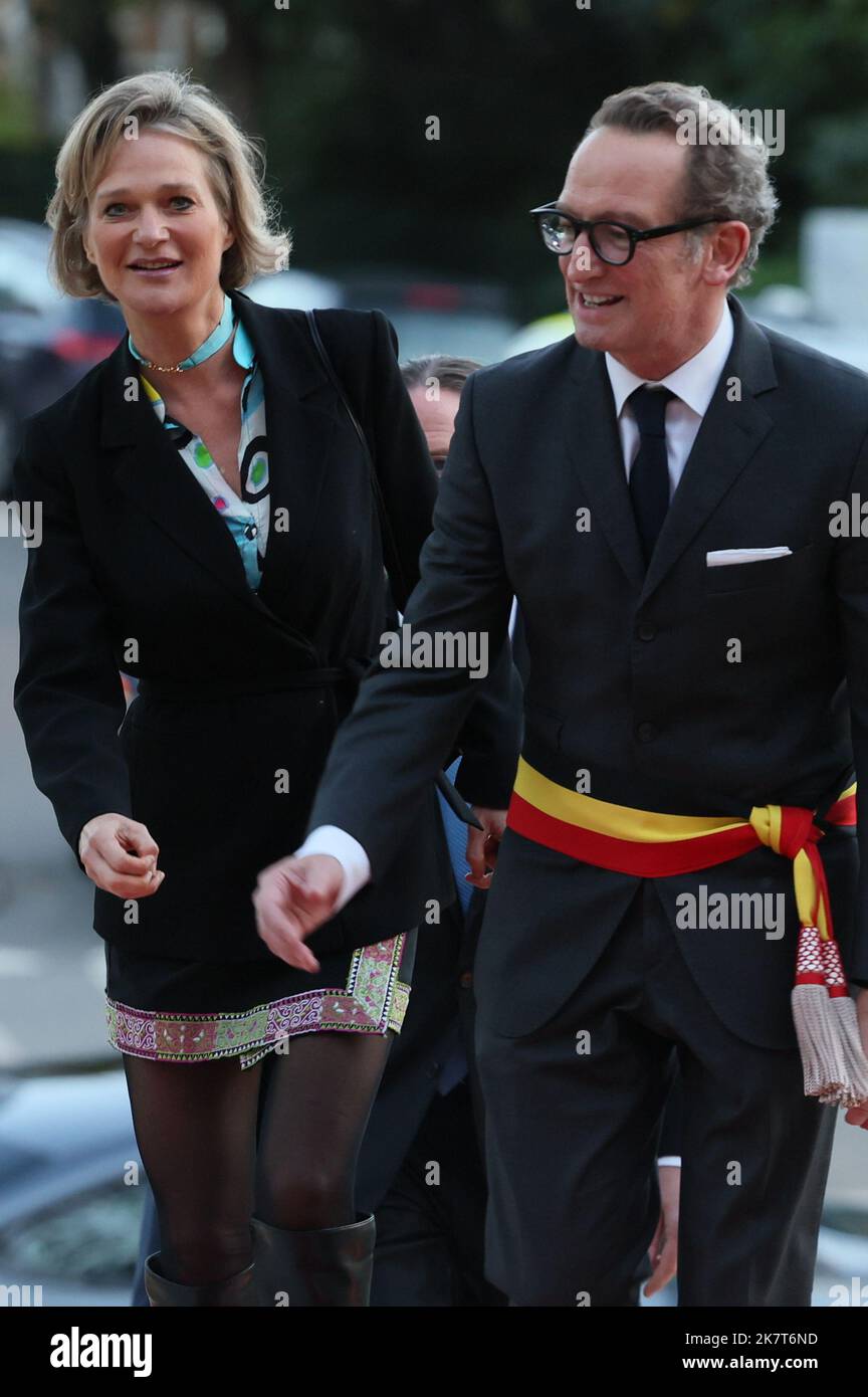 Princess Delphine and Ukkel - Uccle Mayor Boris Dillies pictured at the ...