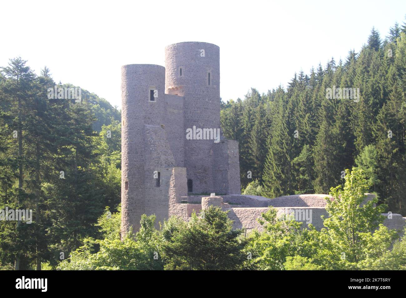 The ruins of the castle, at Frauenberg in Germany Stock Photo - Alamy