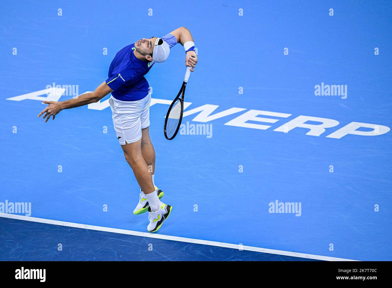 Argentinian Francisco Cerundolo pictured in action during the men's ...