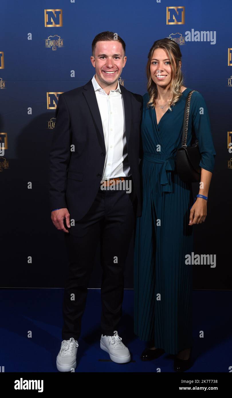 Gerben Thijssen and Belgian Shari Bossuyt pictured at the blue carpet ...