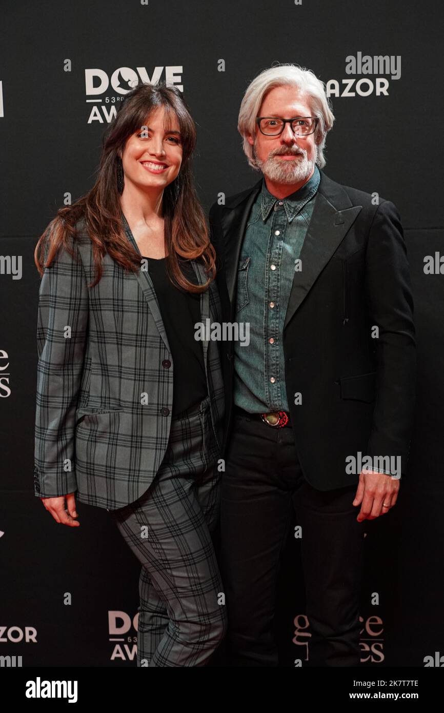 Nashville, Tennessee, USA, October 18, 2022. Matt Maher and his wife on ...
