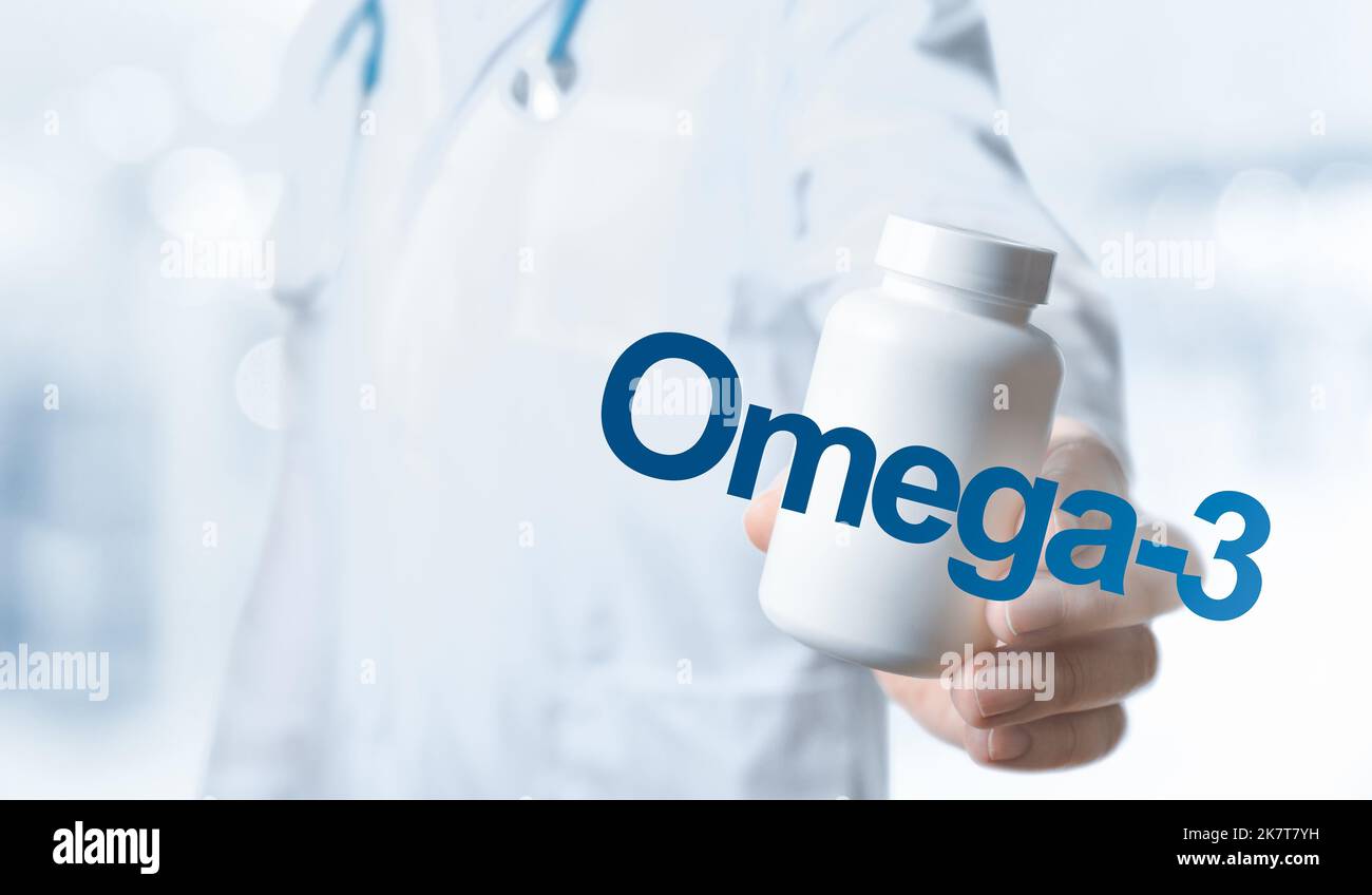 Omega-3 supplements for human health. Doctor recommends taking Omega3 ...