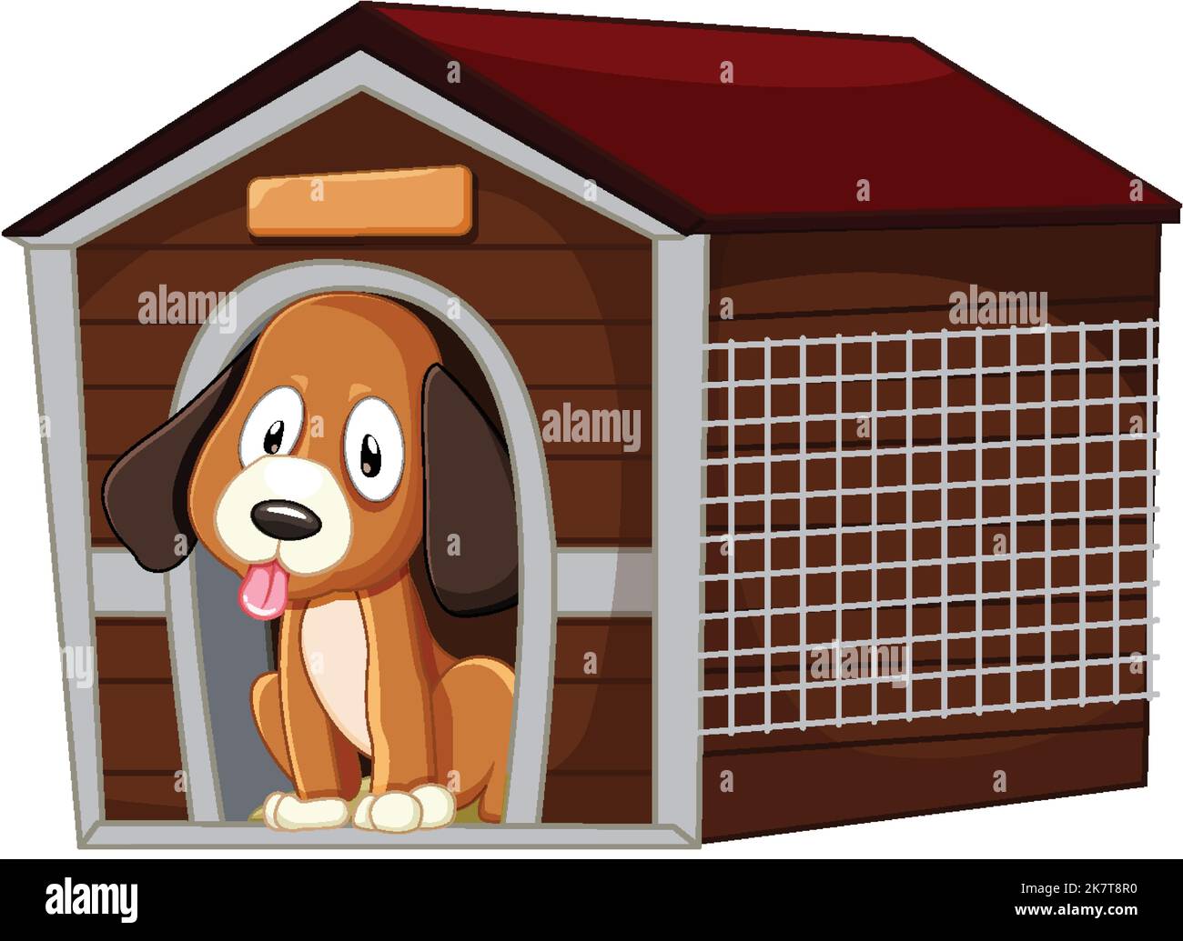Wooden dog house in Stock Vector Images - Alamy