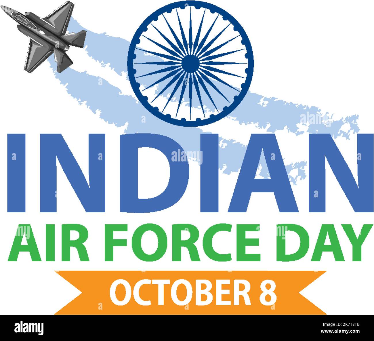 Indian Air Force Day Poster Design illustration Stock Vector Image ...