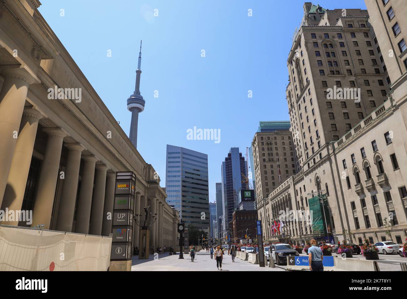 Toronto city downtown - people walking on the street. weekday working ...
