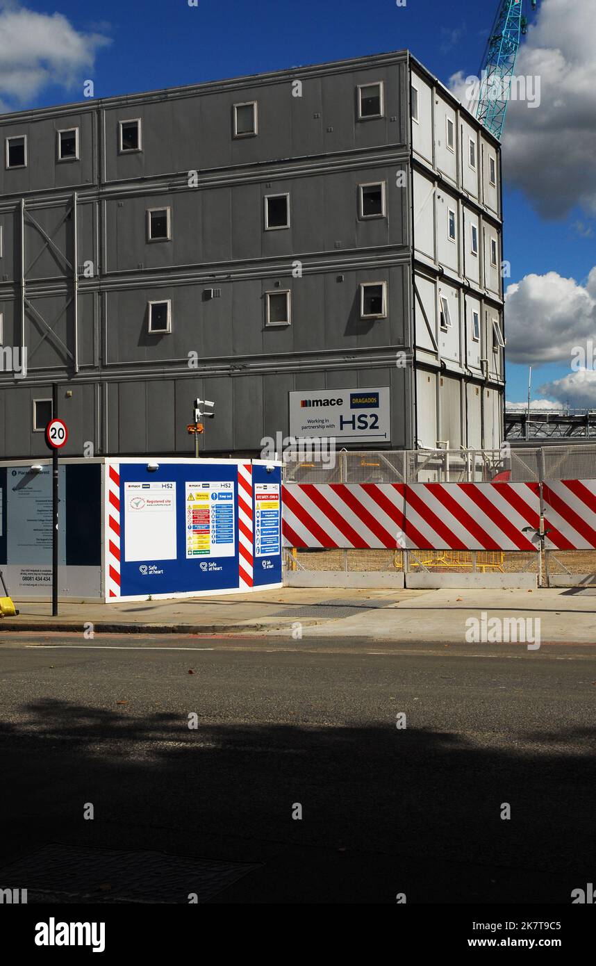 London: HS2 Site Offices Stock Photo - Alamy