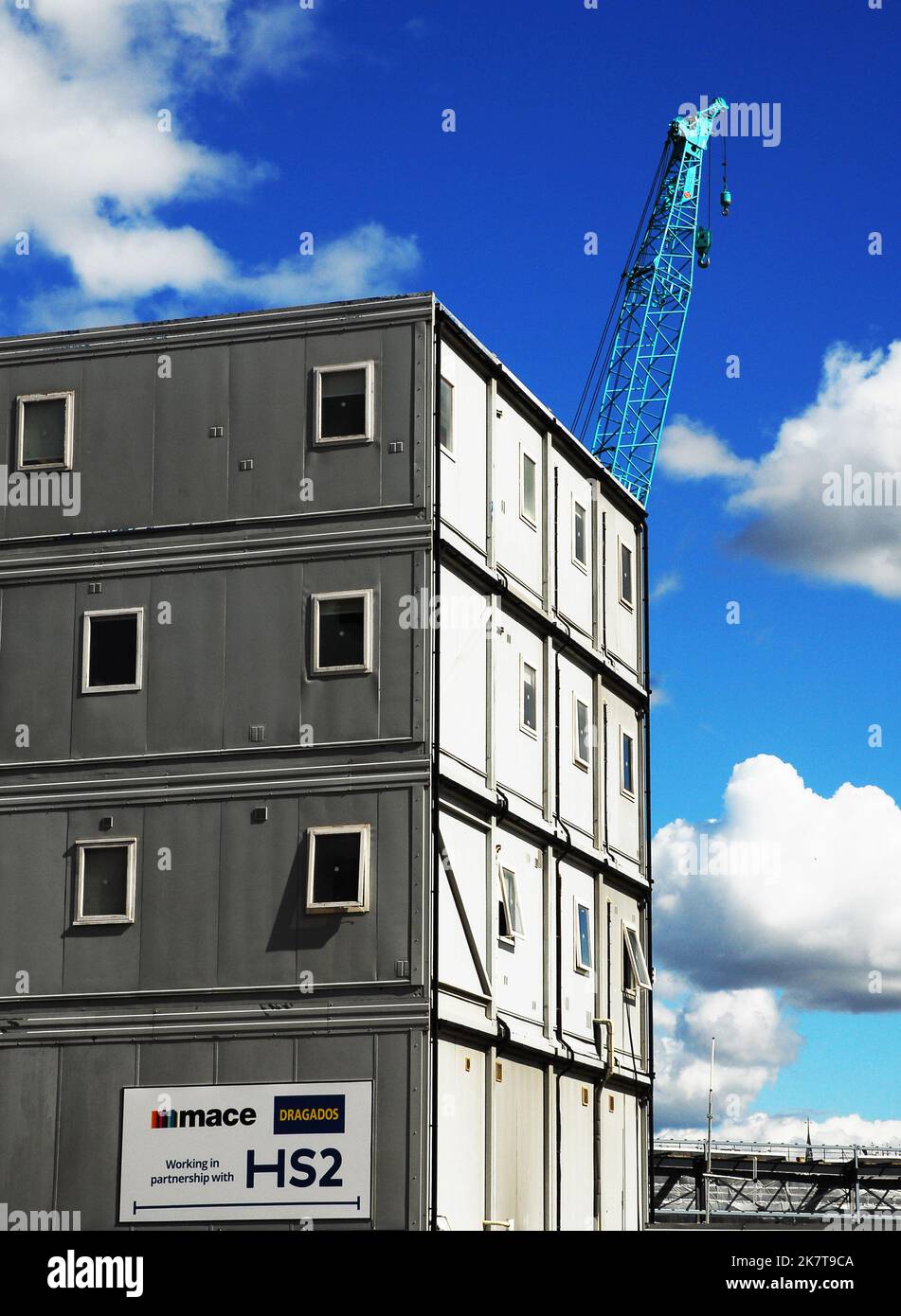 London: HS2 Site Offices Stock Photo - Alamy