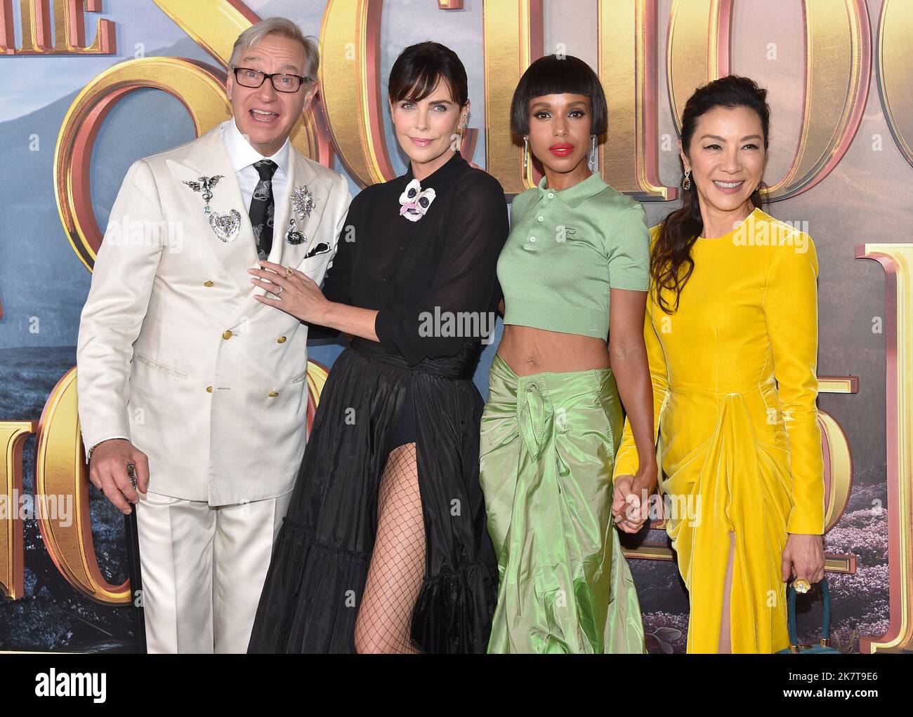 Paul Feig, Charlize Theron, Kerry Washington and Michelle Yeoh arriving ...