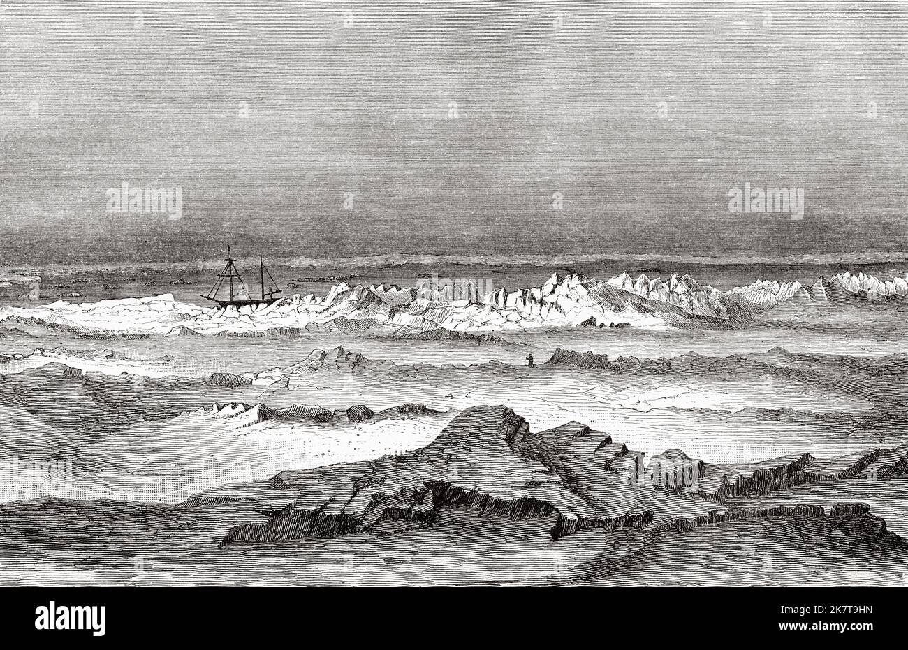 Germania ship at Shannon Island, Greenland. Second German expedition to ...