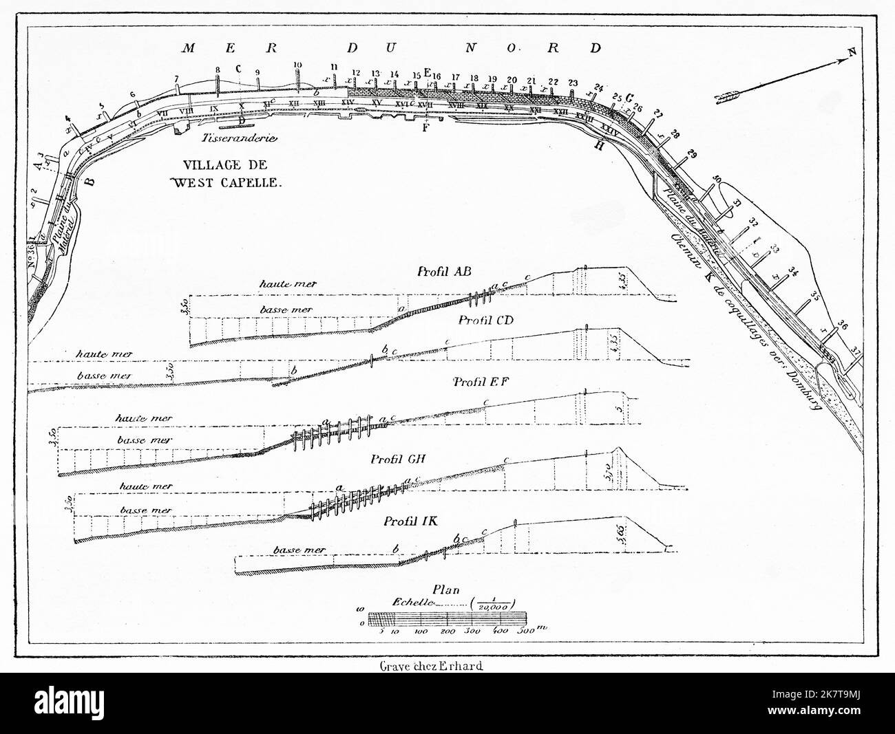 Westkapelle City Levee Map. Netherlands, Europe. Trip to the Zeeland by ...
