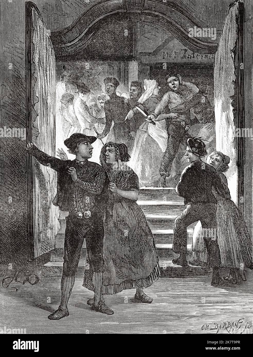 Scene in a tavern, Netherlands, Europe. Trip to the Zeeland by Charles ...