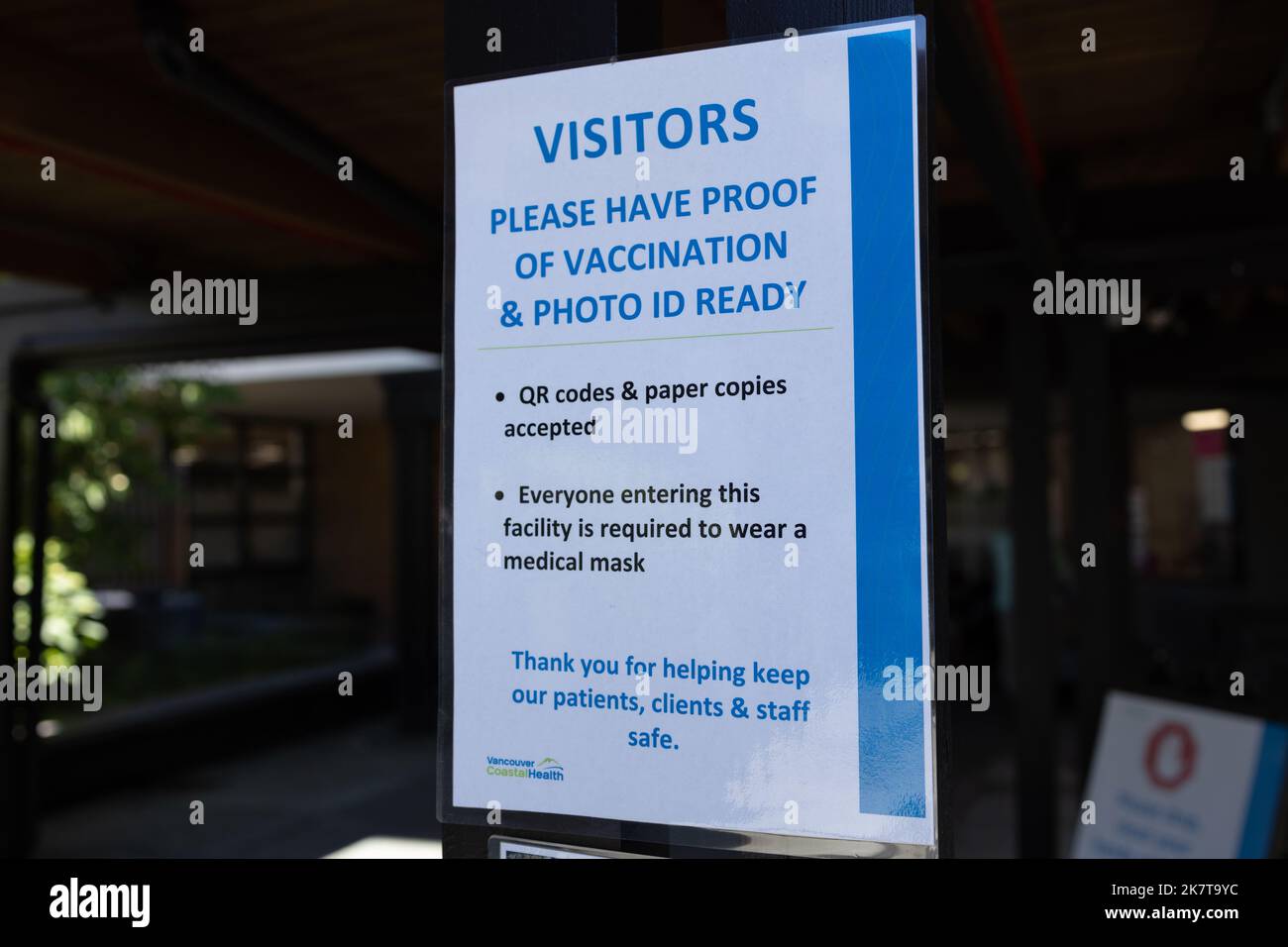 North Vancouver, Canada - July 18, 2022: View of sign at the entrance ...