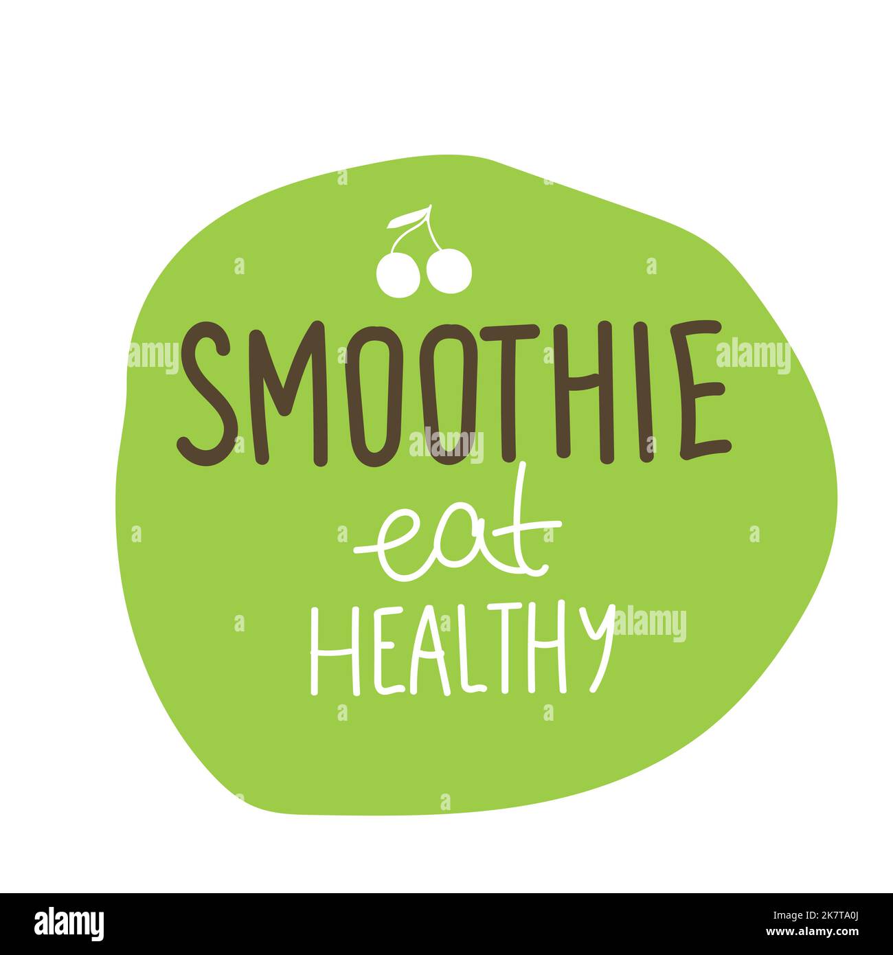 Smoothie handwritten vector logo. Illustration with brush lettering ...