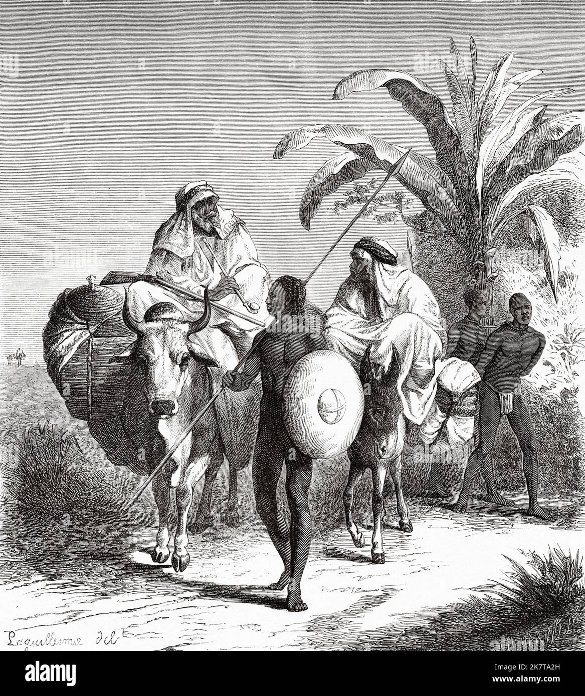 Slave traders in Kordofan, Sudan. Africa. Heart of Africa Three years ...