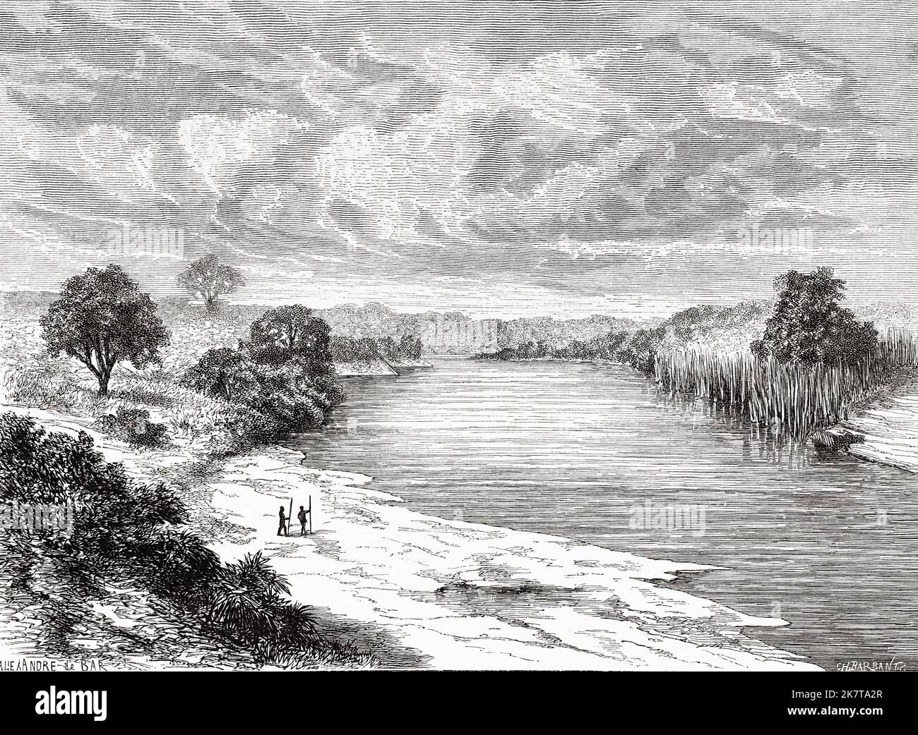 View of the Diur river. Africa. Heart of Africa Three years travels and ...