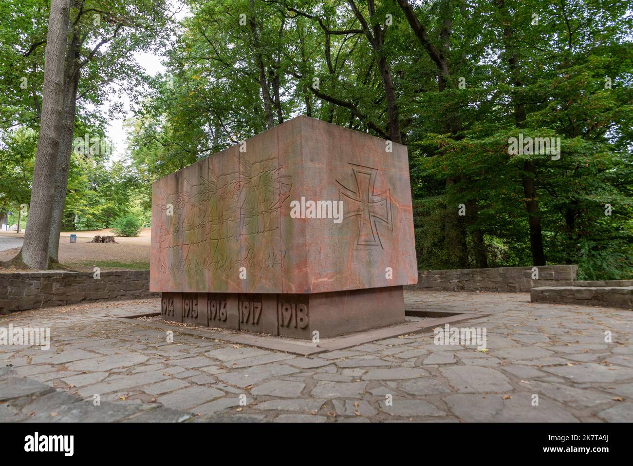 Wiesbaden, Germany - August 18, 2022: War memorial to fallen German ...