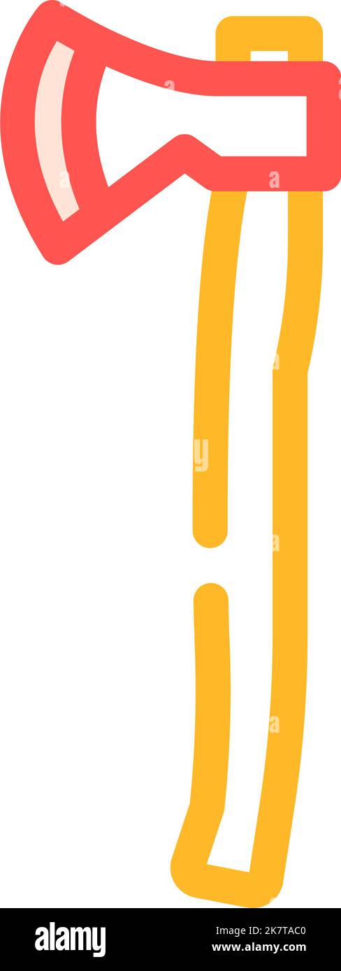 felling axe hatchet color icon vector illustration Stock Vector Image ...