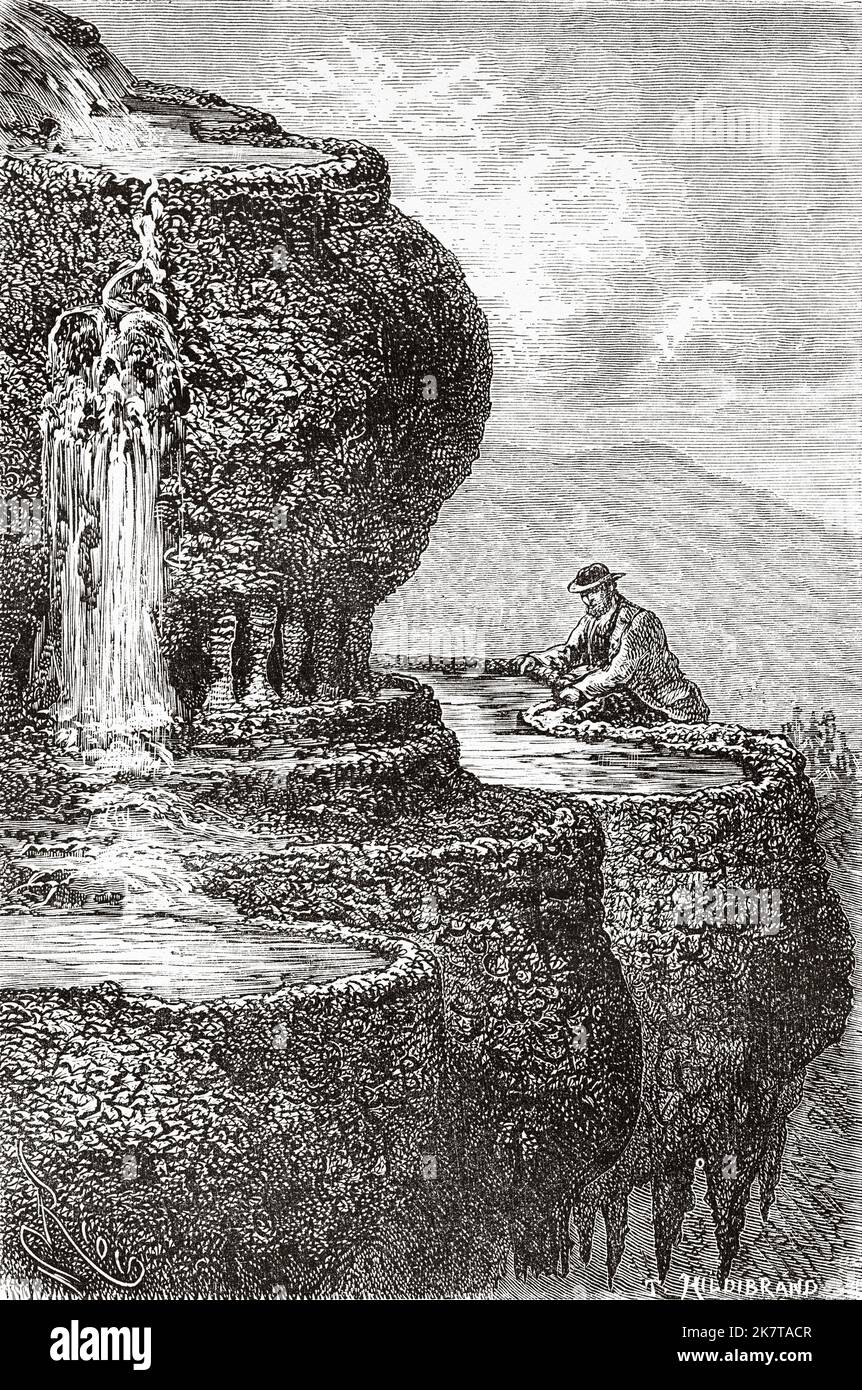 Mammoth hot springs 1800s hi-res stock photography and images - Alamy