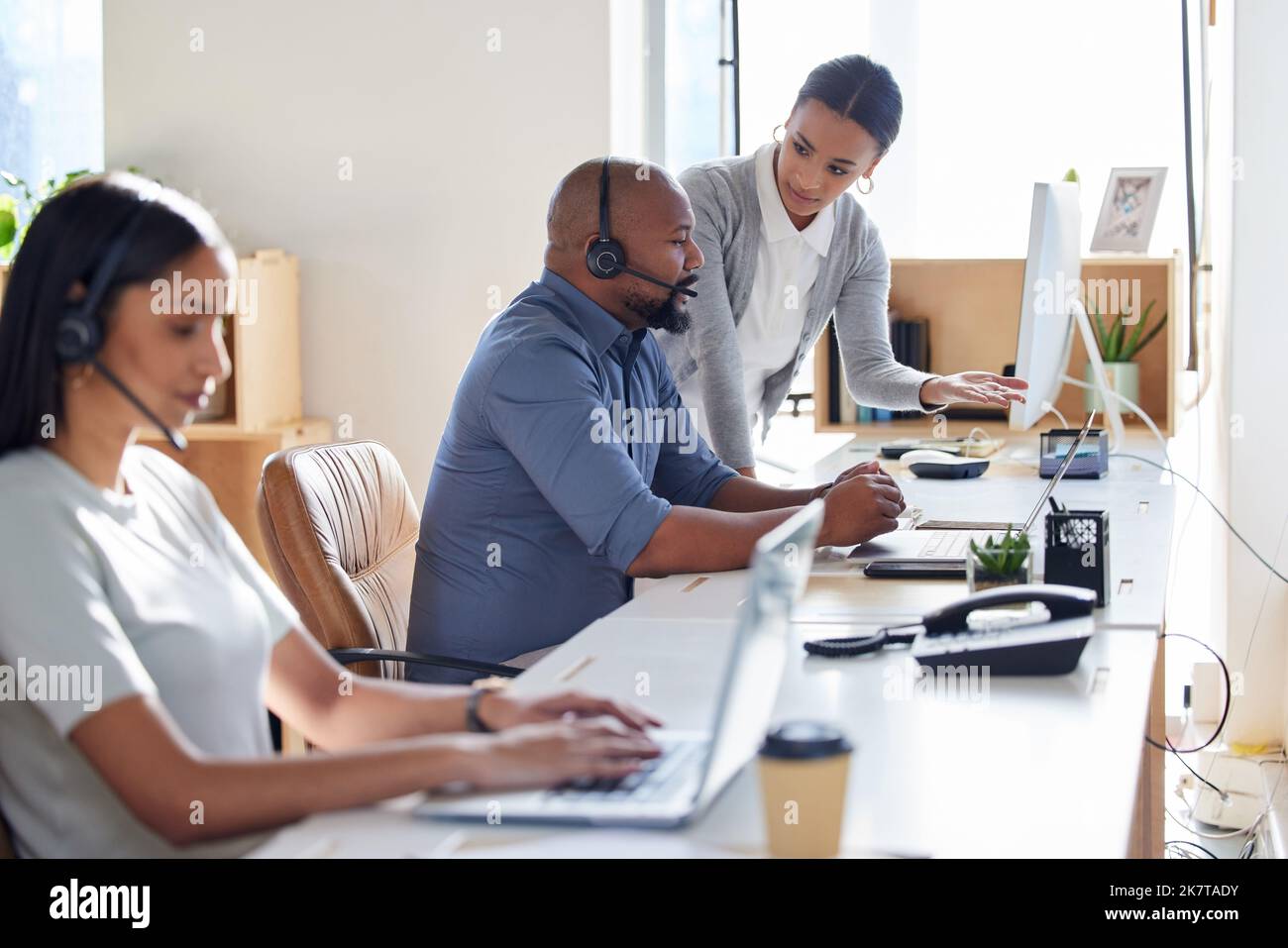 Streamlining operations with innovative digital solutions. businesspeople working together in a ...