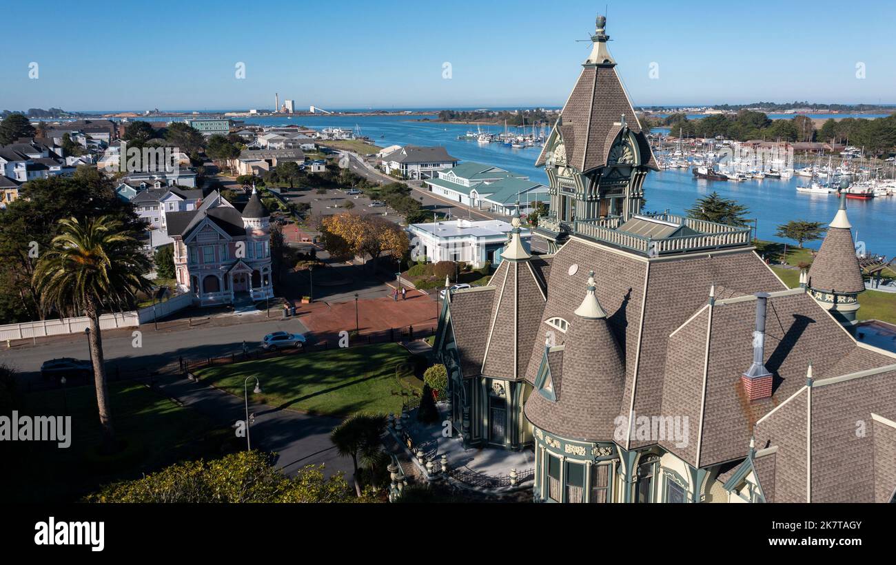Morning light shines historic downtown Eureka, California, USA Stock ...