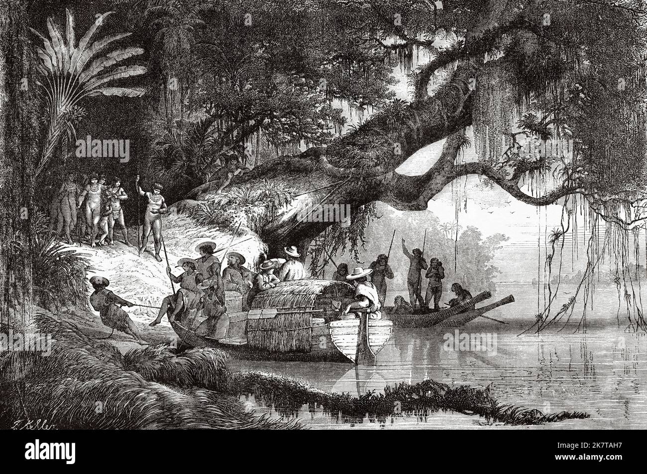 First meeting with Caripunas Indians, Jungle explorers meet Caripunas ...