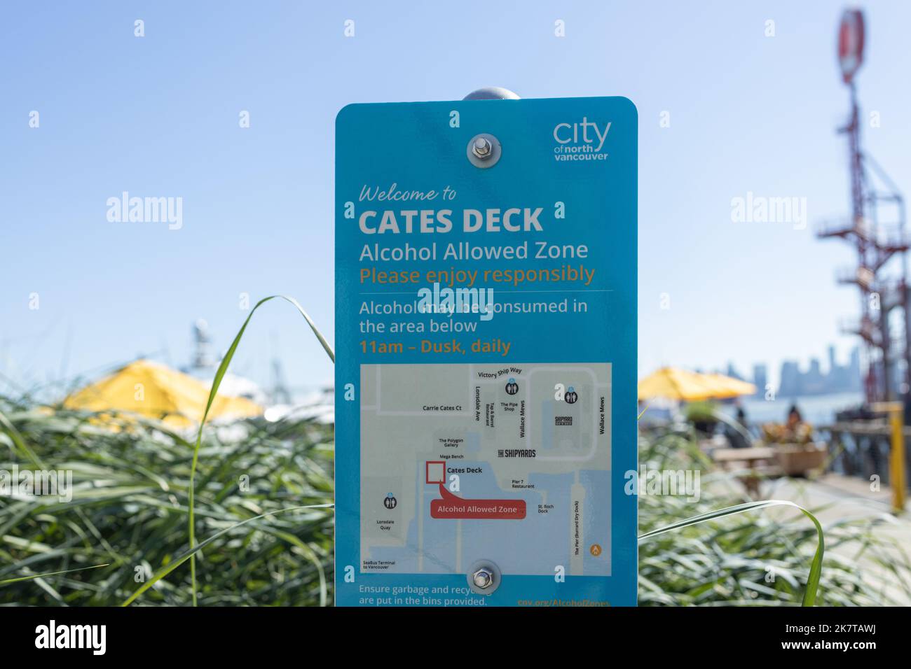 Vancouver, Canada - July 12,2022: View of sign Welcome to Gates Park ...