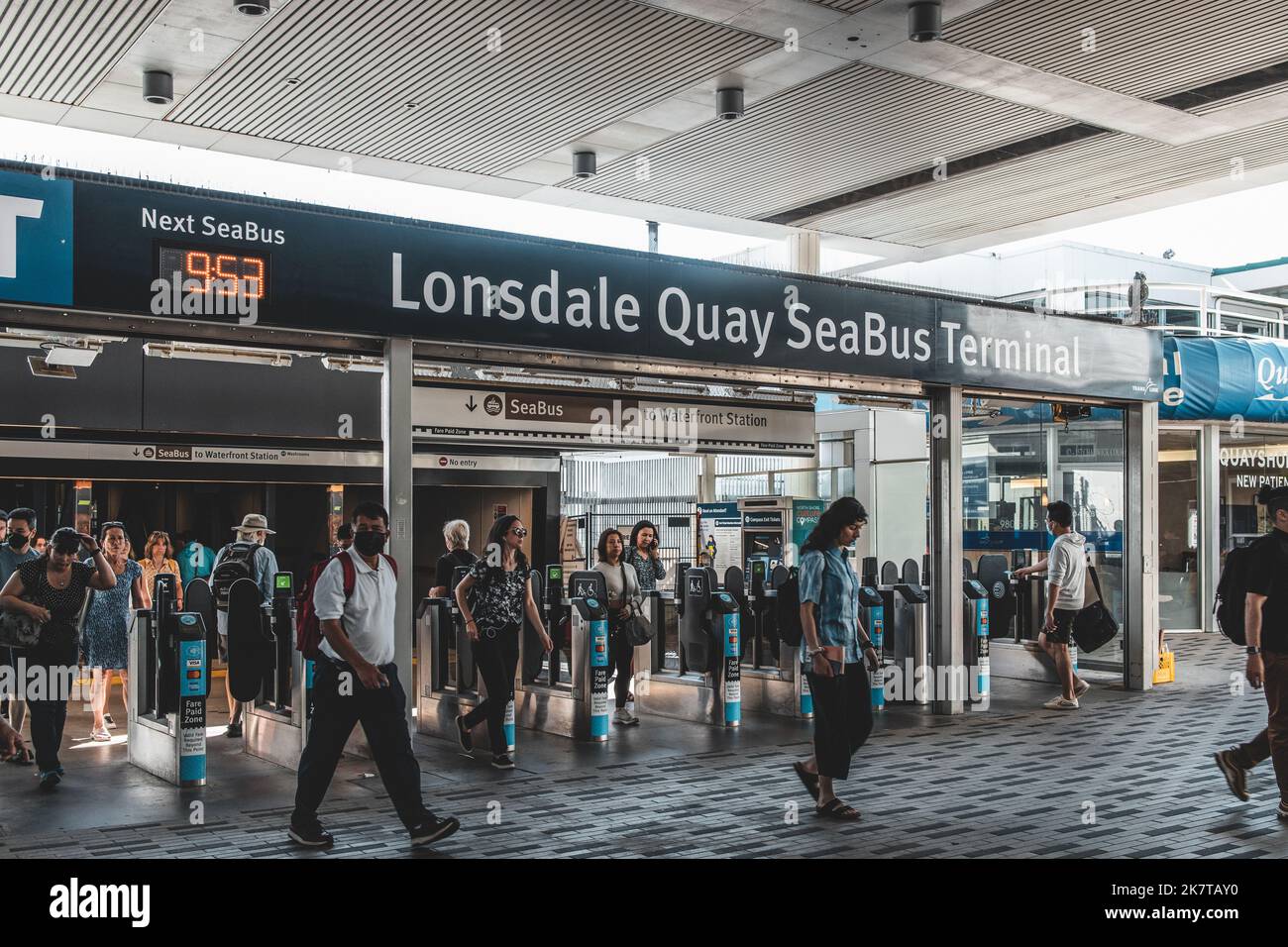 North Vancouver, Canada - July 12,2022: View of Lonsdale Quay SeaBus ...