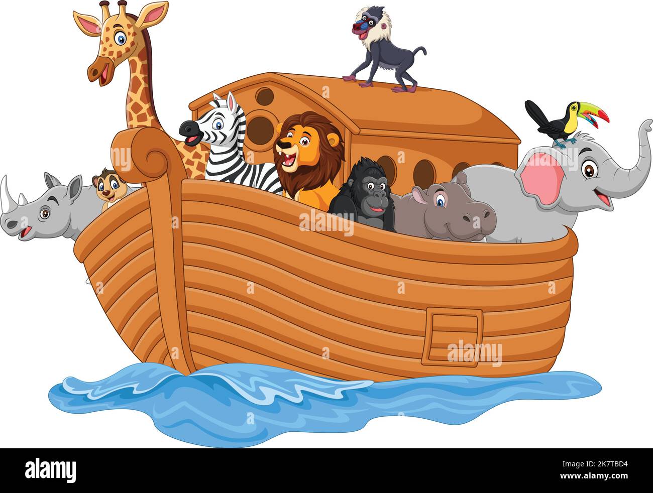 Cartoon noah ark with animals Stock Vector Image & Art - Alamy