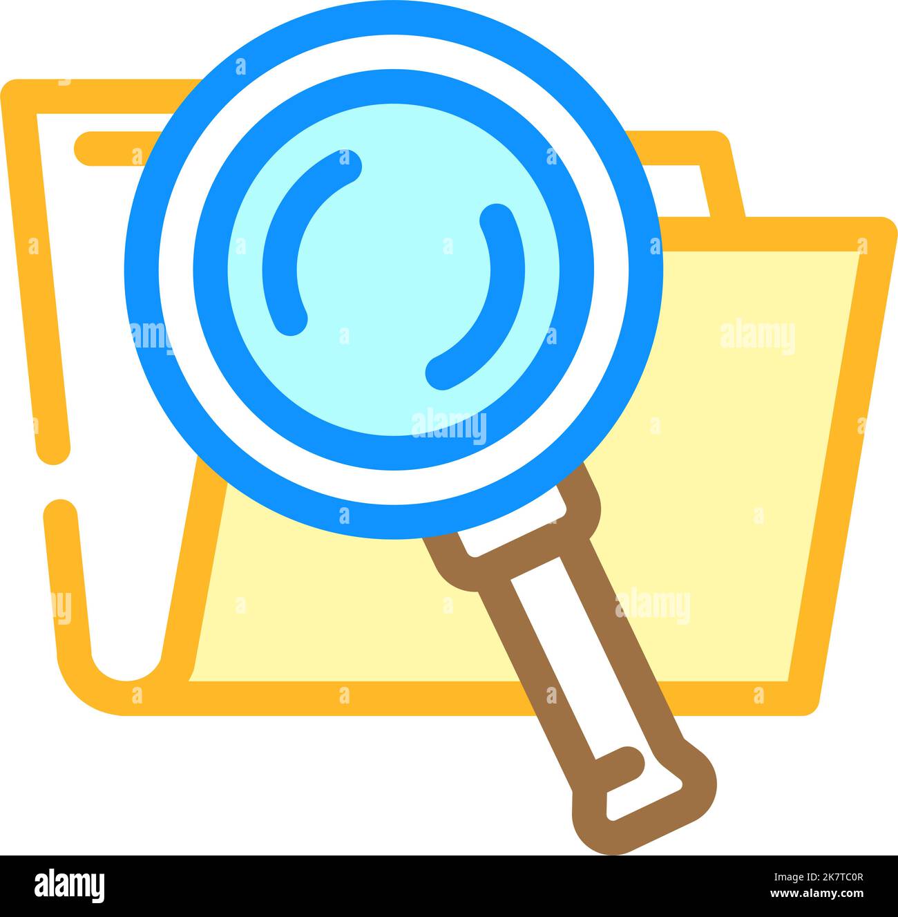 search folder color icon vector illustration Stock Vector Image & Art ...
